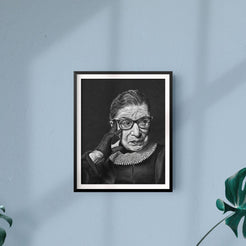 Ruth Bader Ginsburg Art Print – Deb Almond Art
