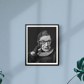 Ruth Bader Ginsburg Art Print – Deb Almond Art